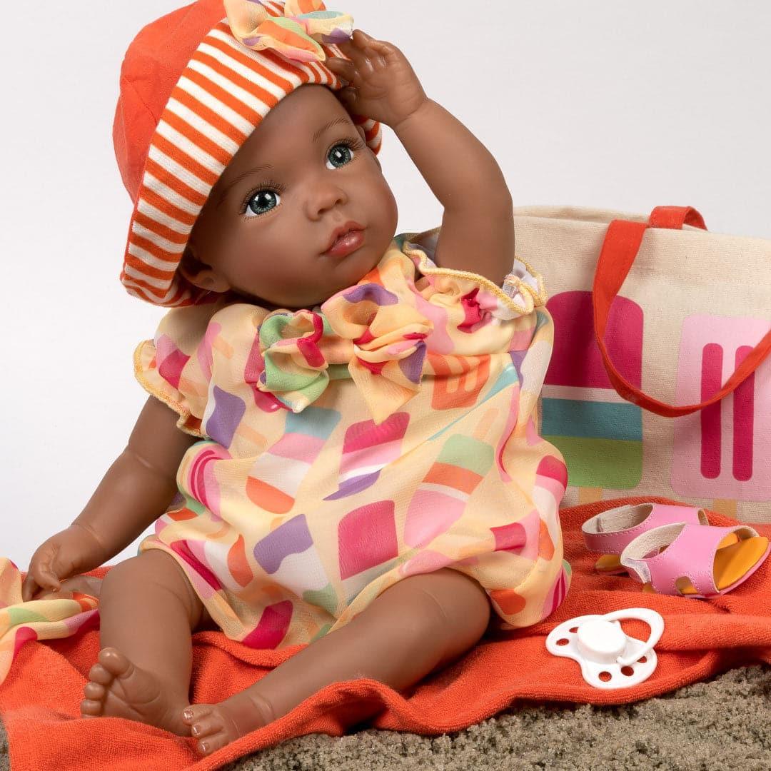 Paradise Galleries Black Reborn Baby Girl Doll Creamsicle Cutie