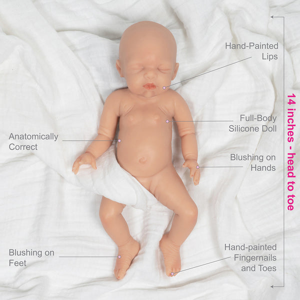 Paradise Galleries 14 Baby Rose Full Body Silicone Girl Doll