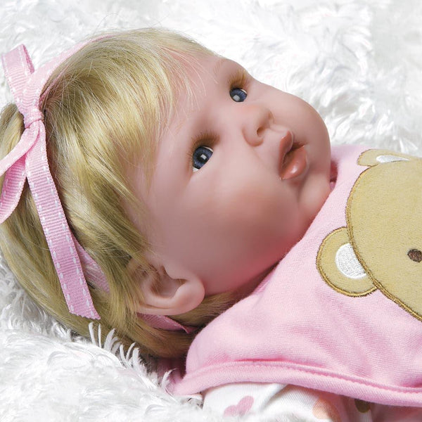 Paradise Galleries Baby Doll That Looks Real Happy Teddy, 19 inch