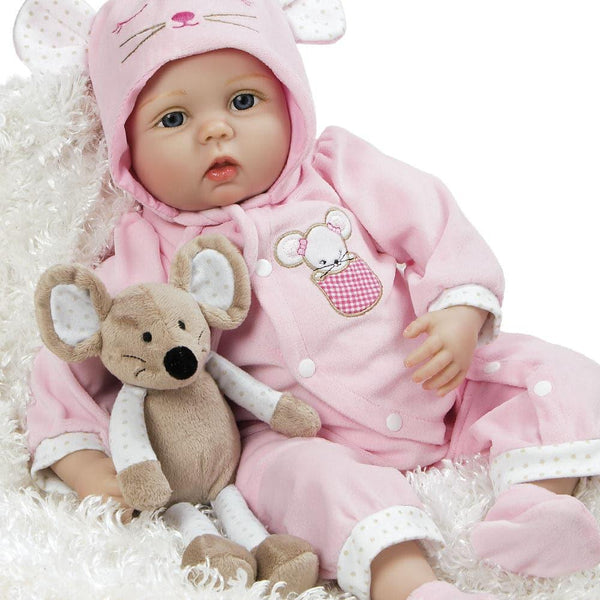 Paradise Galleries Realistic Silicone Baby Doll, 21 inch Mia Mouse