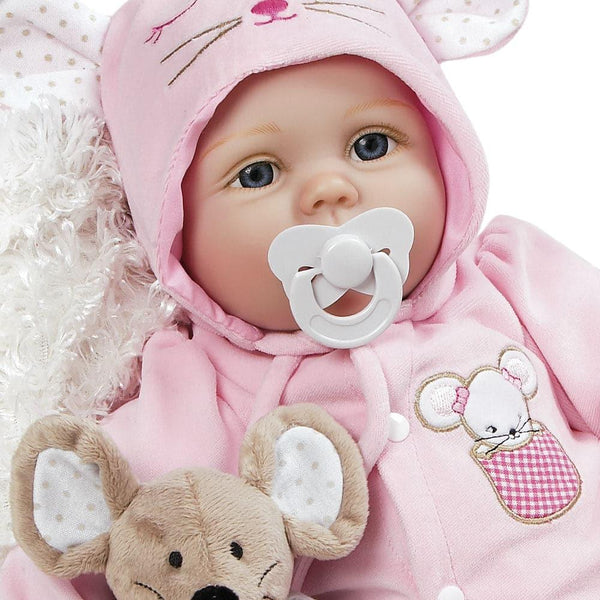 Paradise Galleries Realistic Silicone Baby Doll, 21 inch Mia Mouse