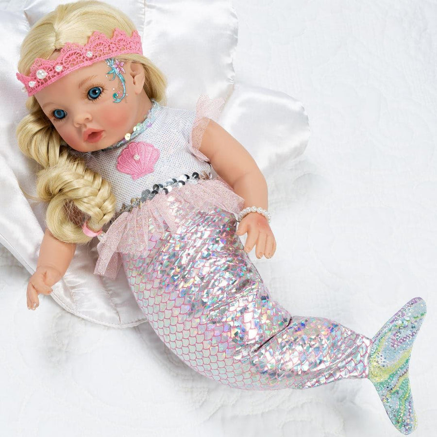 Paradise Galleries Reborn Mermaid Doll - 16" Pearl Little Mermaid